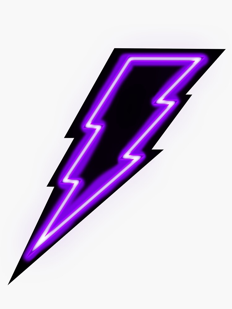 "Neon Purple Lightning Bolt" Sticker for Sale by jennaz1 | Redbubble