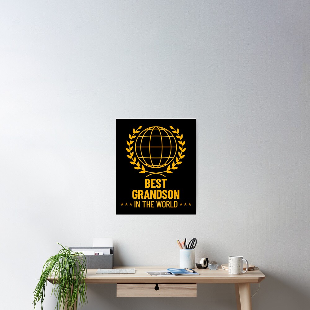 "World's Best Grandson Award - Best Grandson" Poster for Sale by ...