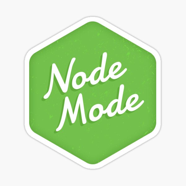 "Node Mode - For the Node.js programmers in the zone!" Sticker for Sale by GoGoMerch | Redbubble