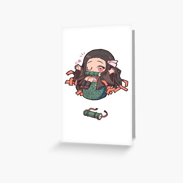 "demon slayer (nezuko cute)" Greeting Card by mrxuchiha | Redbubble