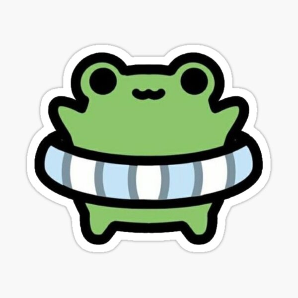 "frog with buoy sticker" Sticker for Sale by PandoraLiss | Redbubble