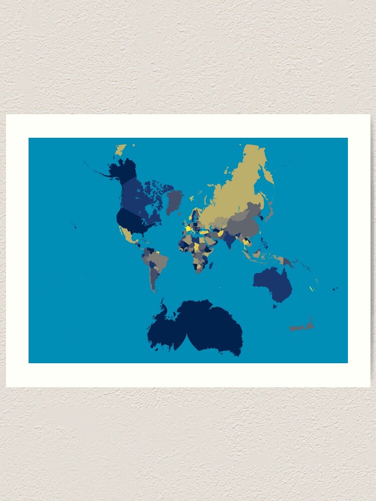"World Map: August Epicycloidal Projection, cividis Color Scheme" Art ...
