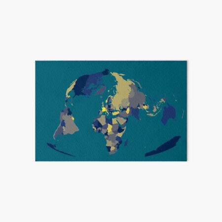 Lámina rígida «Mapa del mundo: proyección Bertin 1953, esquema de color ...