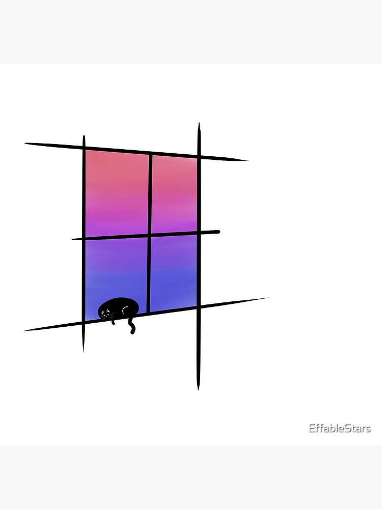 "Bi Pride Sunset Sleeping Window Cat" Poster for Sale by EffableStars ...