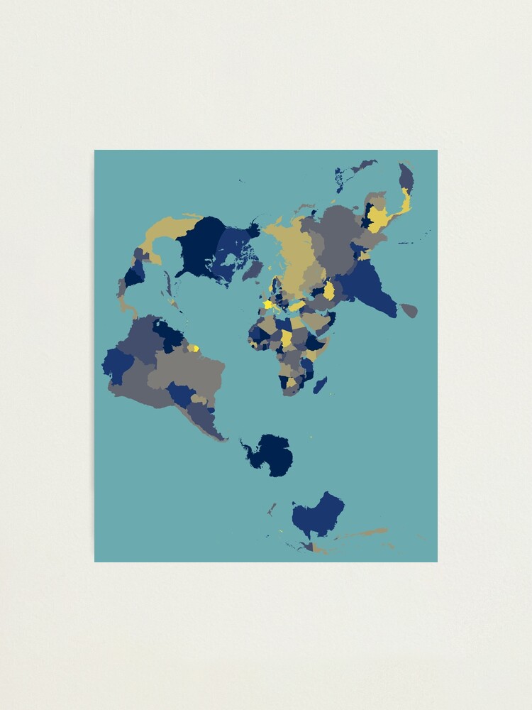 "World Map: Extended Transverse Mercator Projection, cividis Color ...