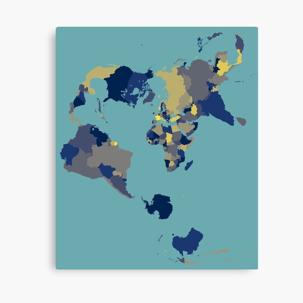 "World Map: Extended Transverse Mercator Projection, cividis Color ...