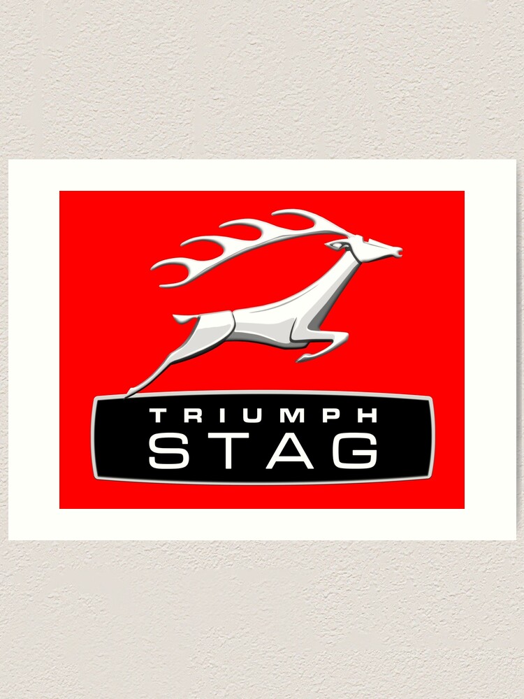 "Triumph Stag Logo with text" Art Print for Sale by CellularSong ...