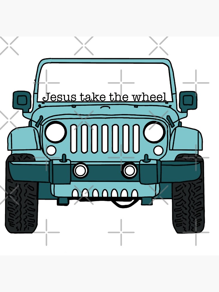 "Jesus Take The wheel Jeep Sticker" Canvas Print by Simply-Redeem ...