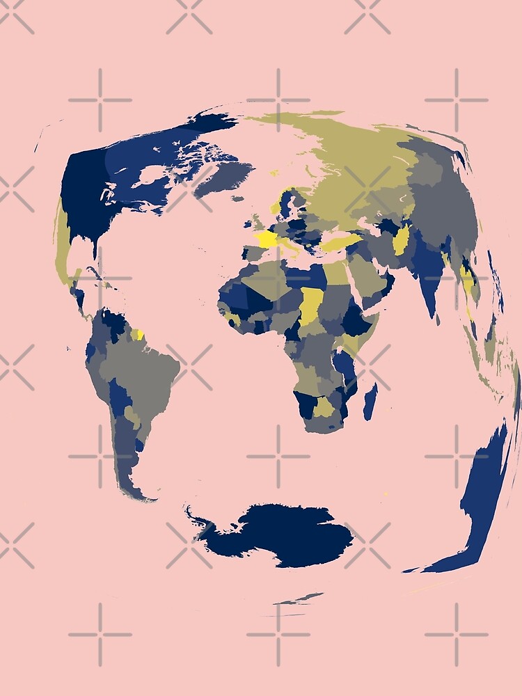 "World Map: Quadrilateralized Spherical Cube Projection, cividis Color ...