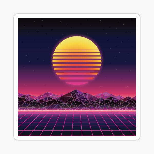 "Retro Sun" Sticker by AstronomaDesign | Redbubble