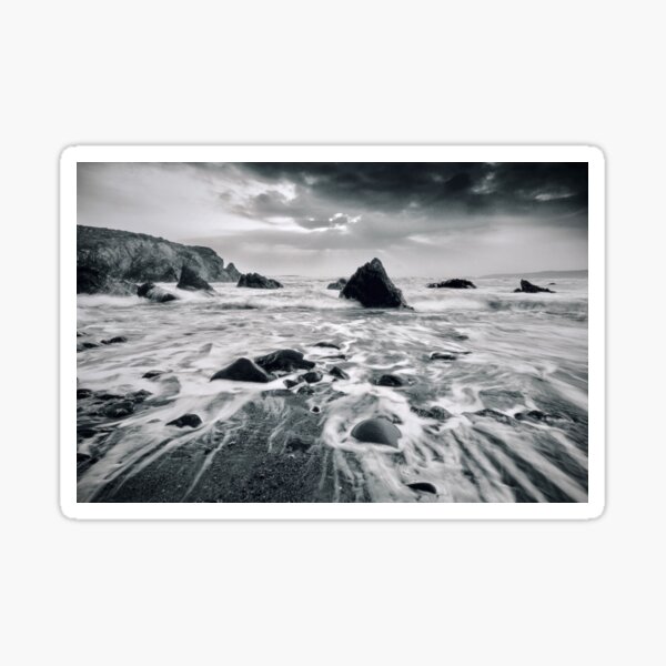 "Welsh Blue Surf" Sticker for Sale by SMSFineArt | Redbubble