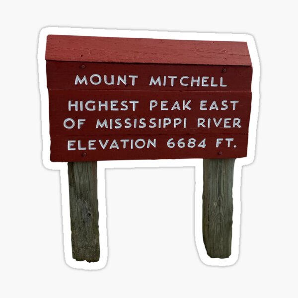 "Mount Mitchell" Sticker for Sale by AdventureArt7 | Redbubble