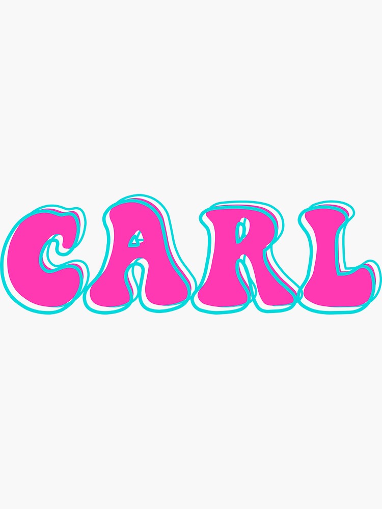 "CARL Cute Custom Name Design - Kawaii CARL Name" Sticker by Custom ...