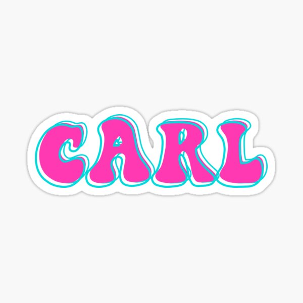 "CARL Cute Custom Name Design - Kawaii CARL Name" Sticker by Custom ...