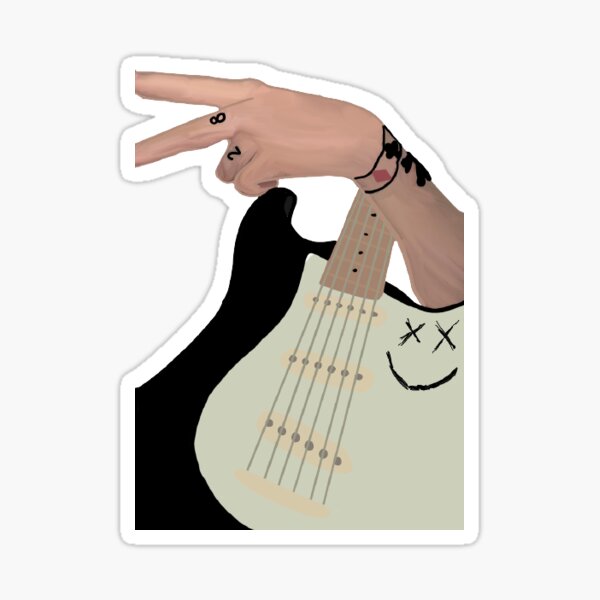 "Louis' guitar" Sticker for Sale by stephbardy | Redbubble