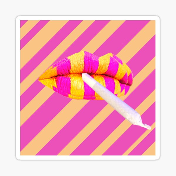 "Smoking Lips - Stoner Pop Art " Sticker by Dominique11 | Redbubble