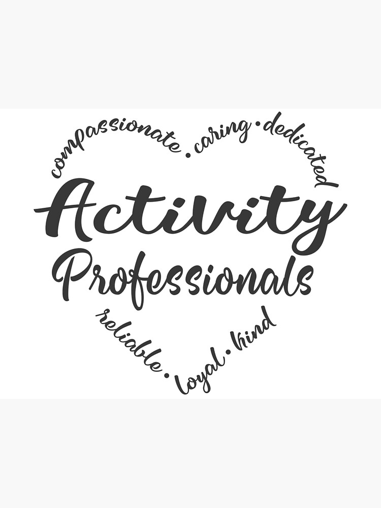 "Activity Professional, Activities director" Poster by brackerdesign ...