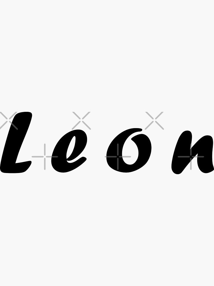 "Leon name" Sticker by gmstockstudio | Redbubble