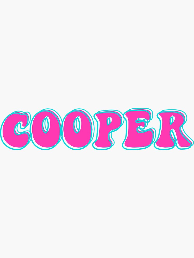 "COOPER Cute Custom Name Design - Kawaii COOPER Name" Sticker by Custom ...