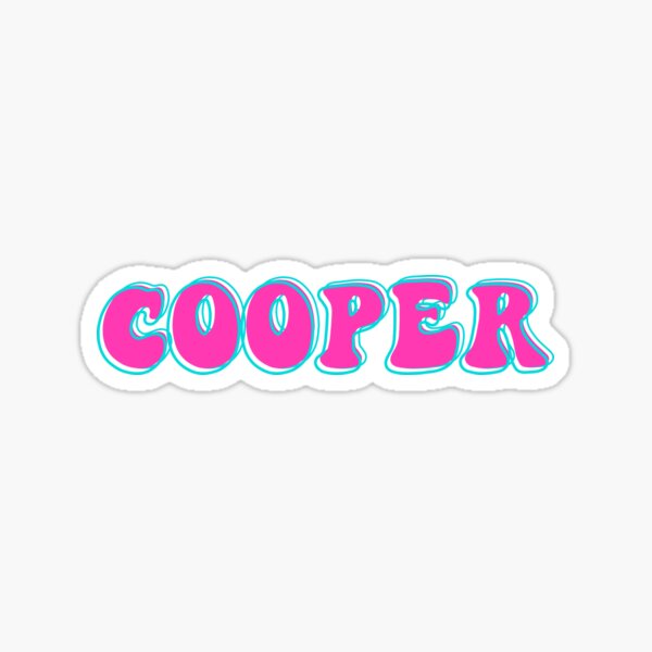 "COOPER Cute Custom Name Design - Kawaii COOPER Name" Sticker by Custom ...