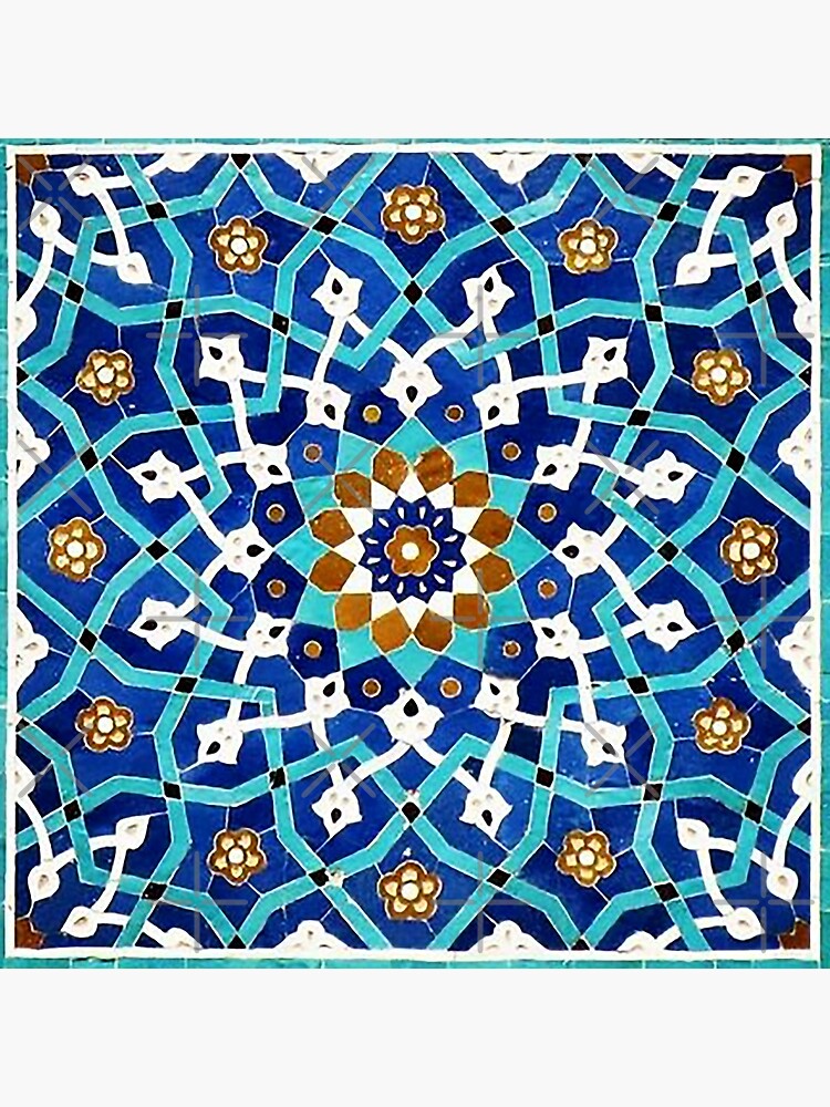 "Blue Persian tile panel " Art Board Print for Sale by Jeyran | Redbubble