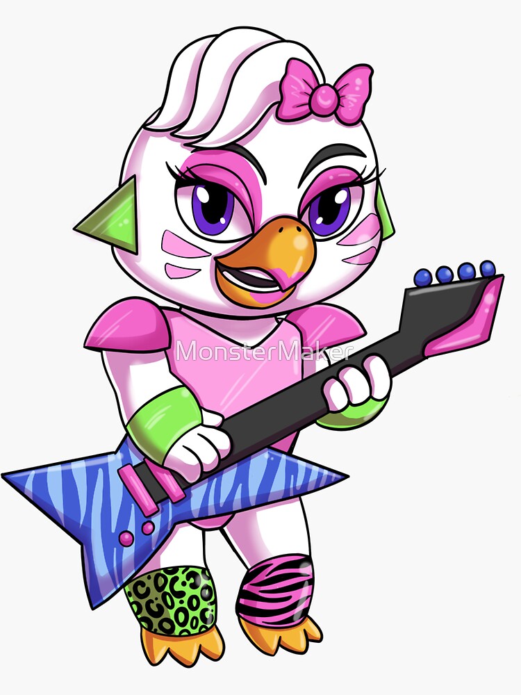 "Chica FNAF Security Breach Chibi " Sticker for Sale by MonsterMaker ...
