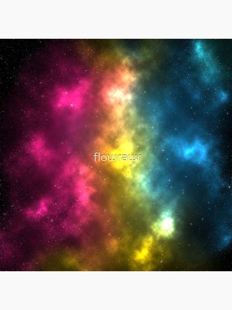 Pansexual Pride Galaxy Sticker For Sale By Flowrawr Redbubble