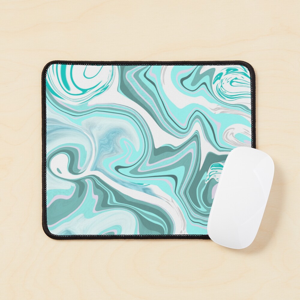 "Ice Blue Waves Abstract Fluid Art" Mouse Pad for Sale by slimbirdy ...