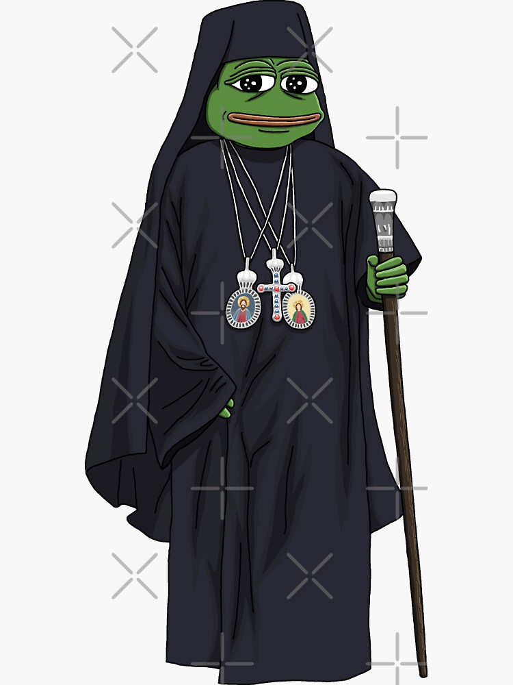"Holy Pepe" Sticker for Sale by RedPilledUSA | Redbubble