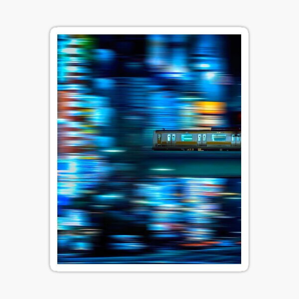 "Subway Train" Sticker by MorningFive | Redbubble