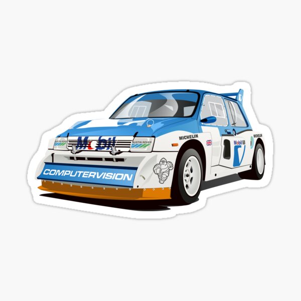 "Metro 6R4 Rally Car Group B " Sticker by SSrally | Redbubble