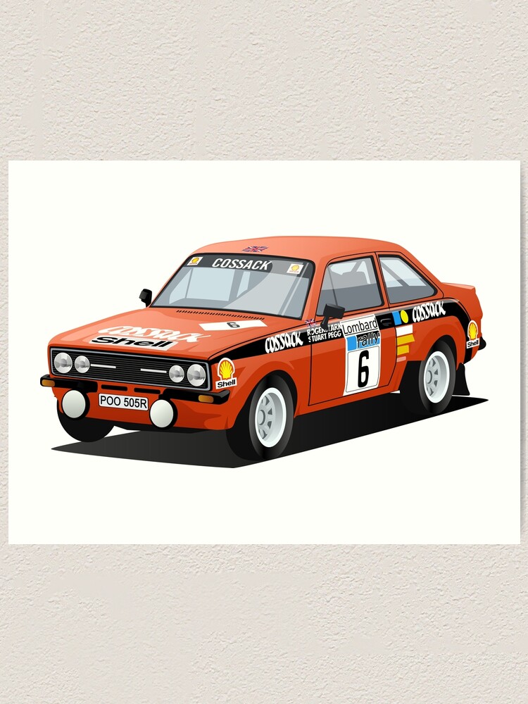"Ford Escort MK2 Rally Roger Clark " Art Print for Sale by SSrally ...