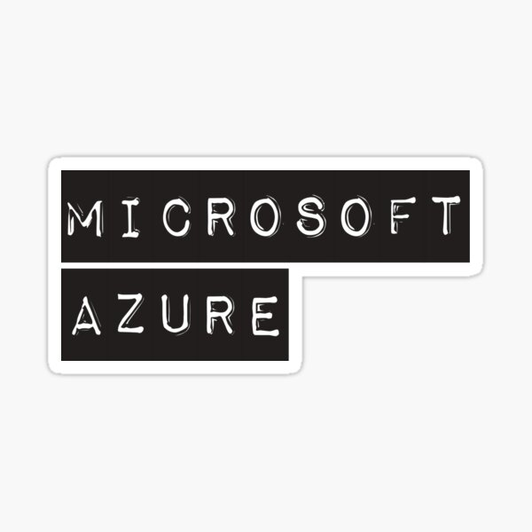 "Microsoft Azure Label" Sticker for Sale by sdavis3 | Redbubble