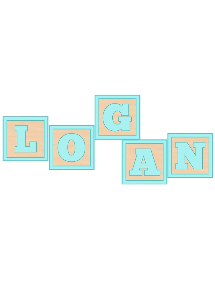 Lámina fotográfica «Baby Logan en bloques de construcción de alfabeto ...