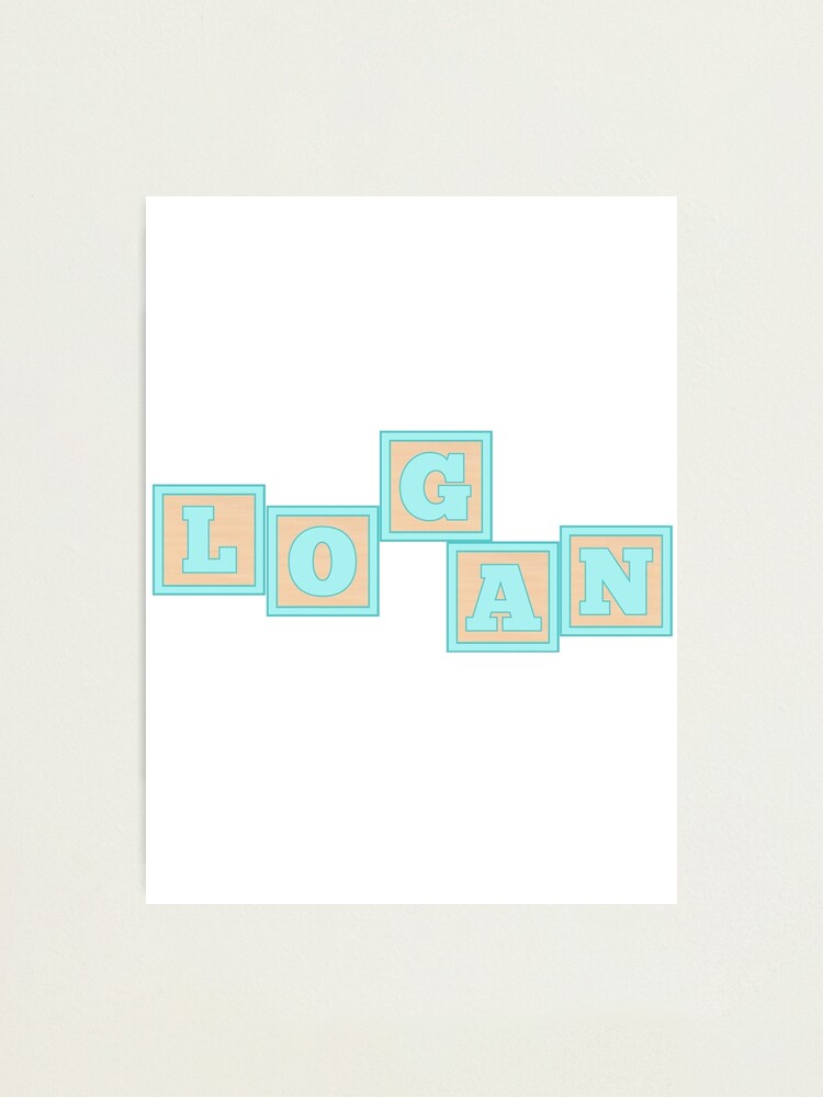 Lámina fotográfica «Baby Logan en bloques de construcción de alfabeto ...