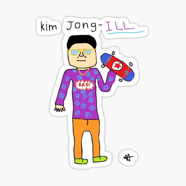 "Kim Jong Ill" Sticker for Sale by AlexAdamsonArt | Redbubble