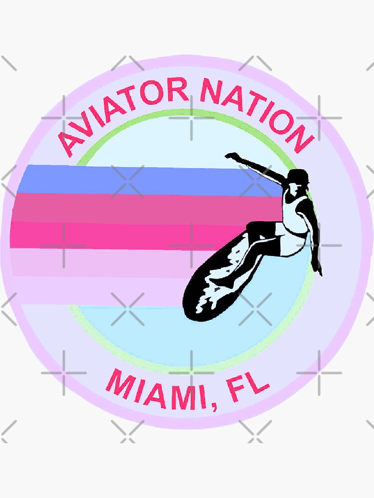 "Aviator nation" Sticker for Sale by xodreamdesigns | Redbubble