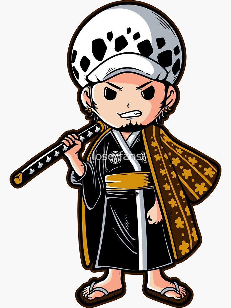 "Chibi Law Wano by CLOWOR" Sticker for Sale by loserfans | Redbubble