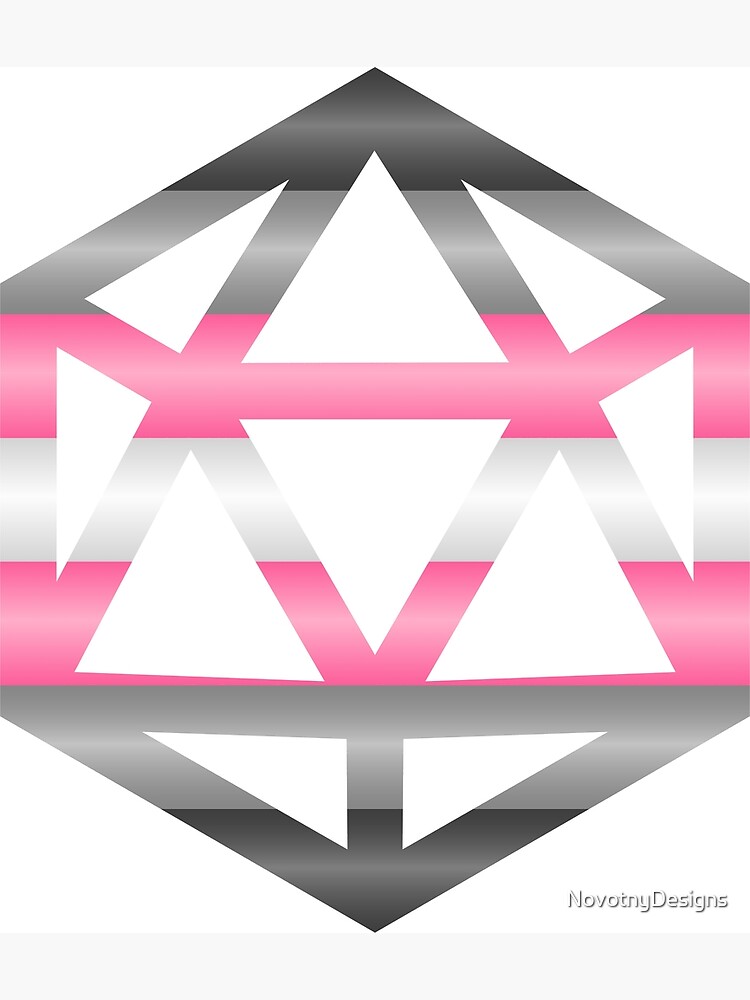 Demigirl Pride Flag D20 Poster For Sale By Novotnydesigns Redbubble
