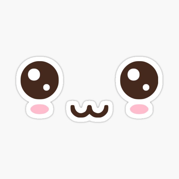 "Cute Kawaii Face" Sticker for Sale by WallpaperHero | Redbubble