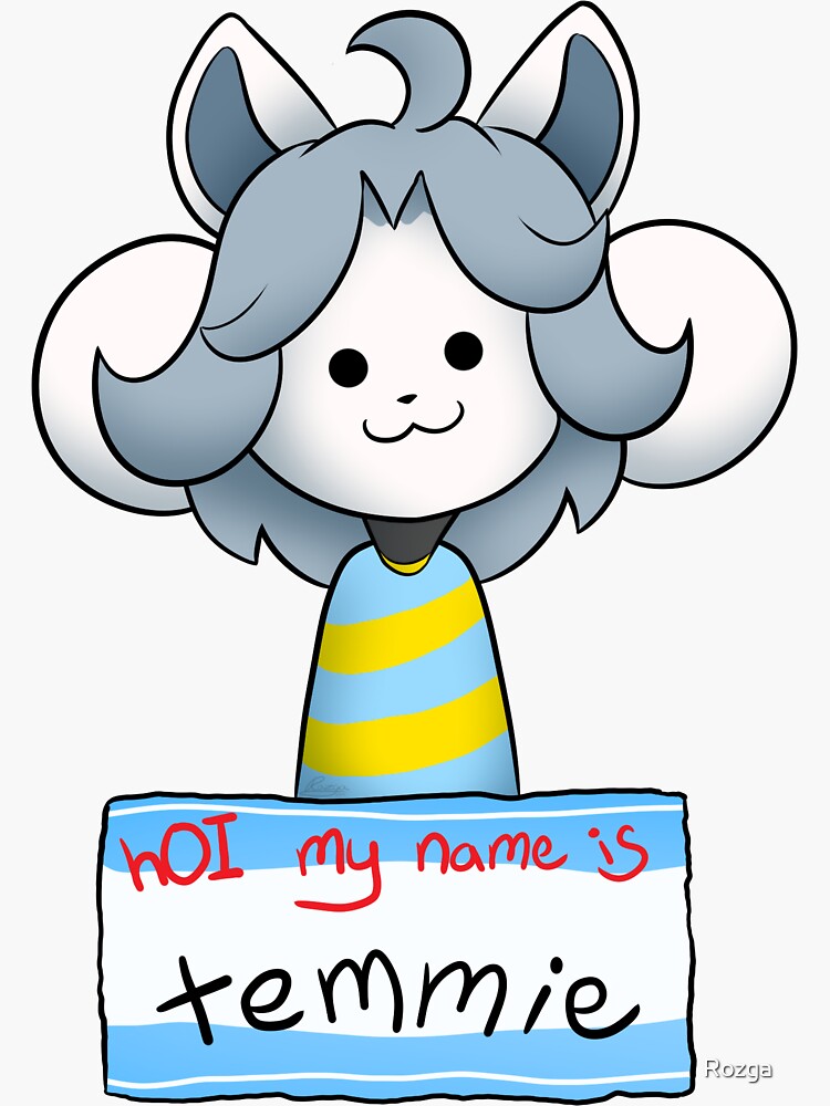 "Temmie" Sticker by Rozga | Redbubble