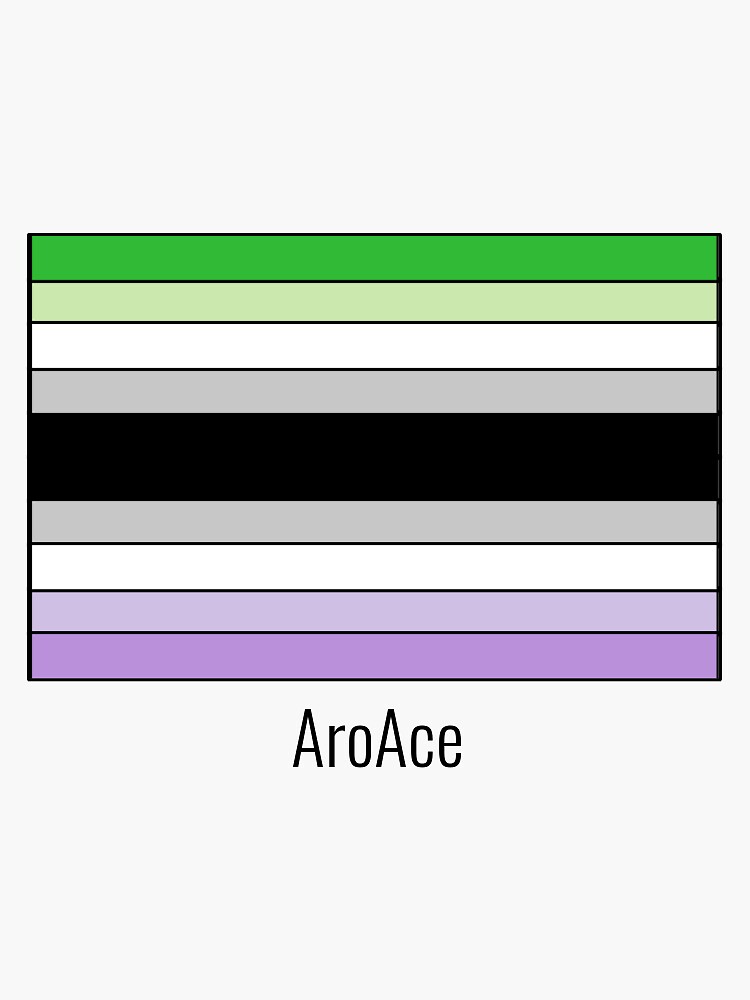 "Aro Ace Flag" Sticker by Snarktastic | Redbubble
