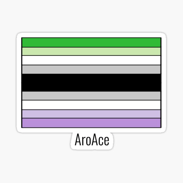 "Aro Ace Flag" Sticker by Snarktastic | Redbubble