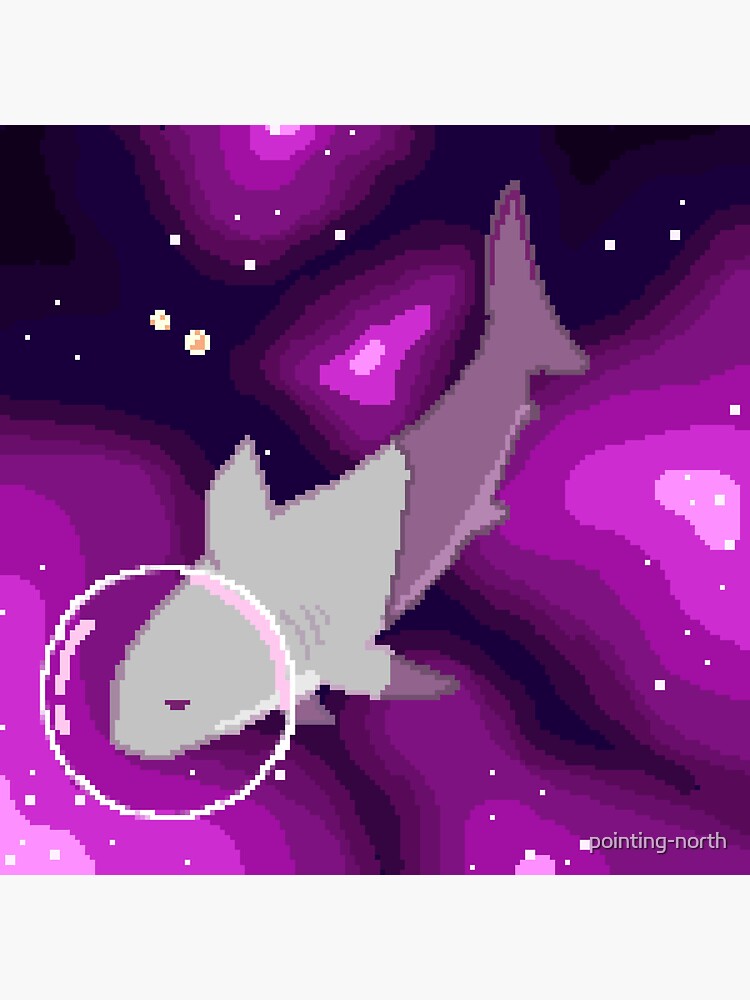 "galaxy shark" Sticker for Sale by pointing-north | Redbubble
