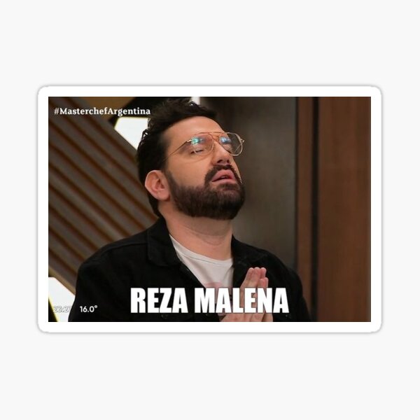 Pegatina «Betular reza Malena» de Camiilunchiis | Redbubble