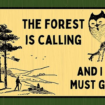 "The Forest is Calling" Sticker for Sale by the prairie flower ...