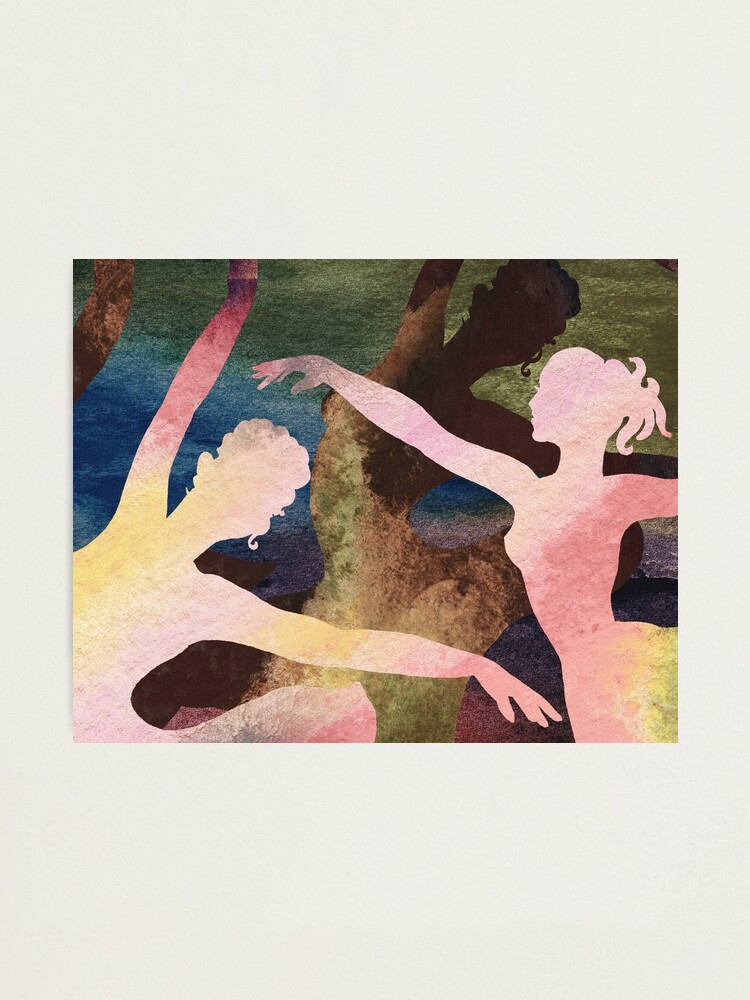 Lámina fotográfica «Bailarinas Bailarinas Silueta Acuarela Danza De ...