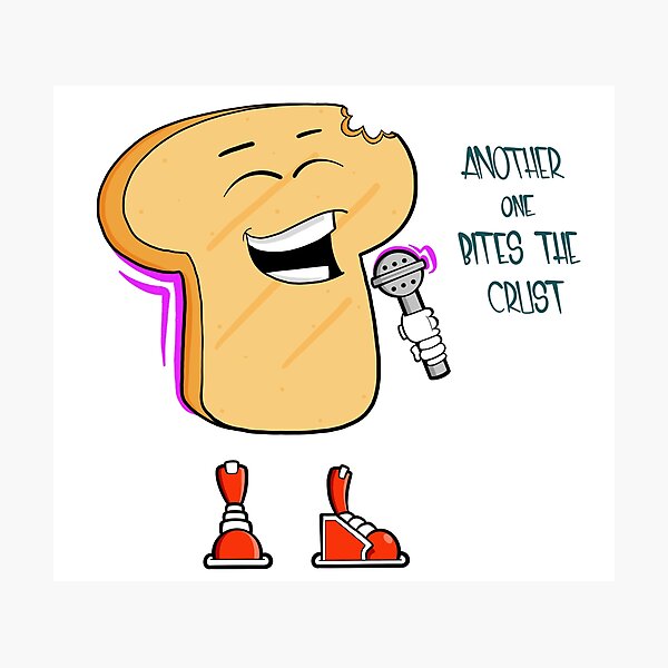 "Cute Singing Toast with Stale Crust" Photographic Print by ArtByNabes ...
