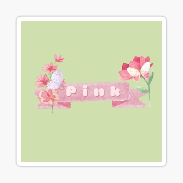 "Pink logo." Sticker by ellinnur | Redbubble