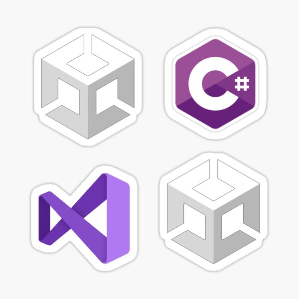 "Unity Game Developer Sticker Set With New Unity Logo" Sticker for Sale ...